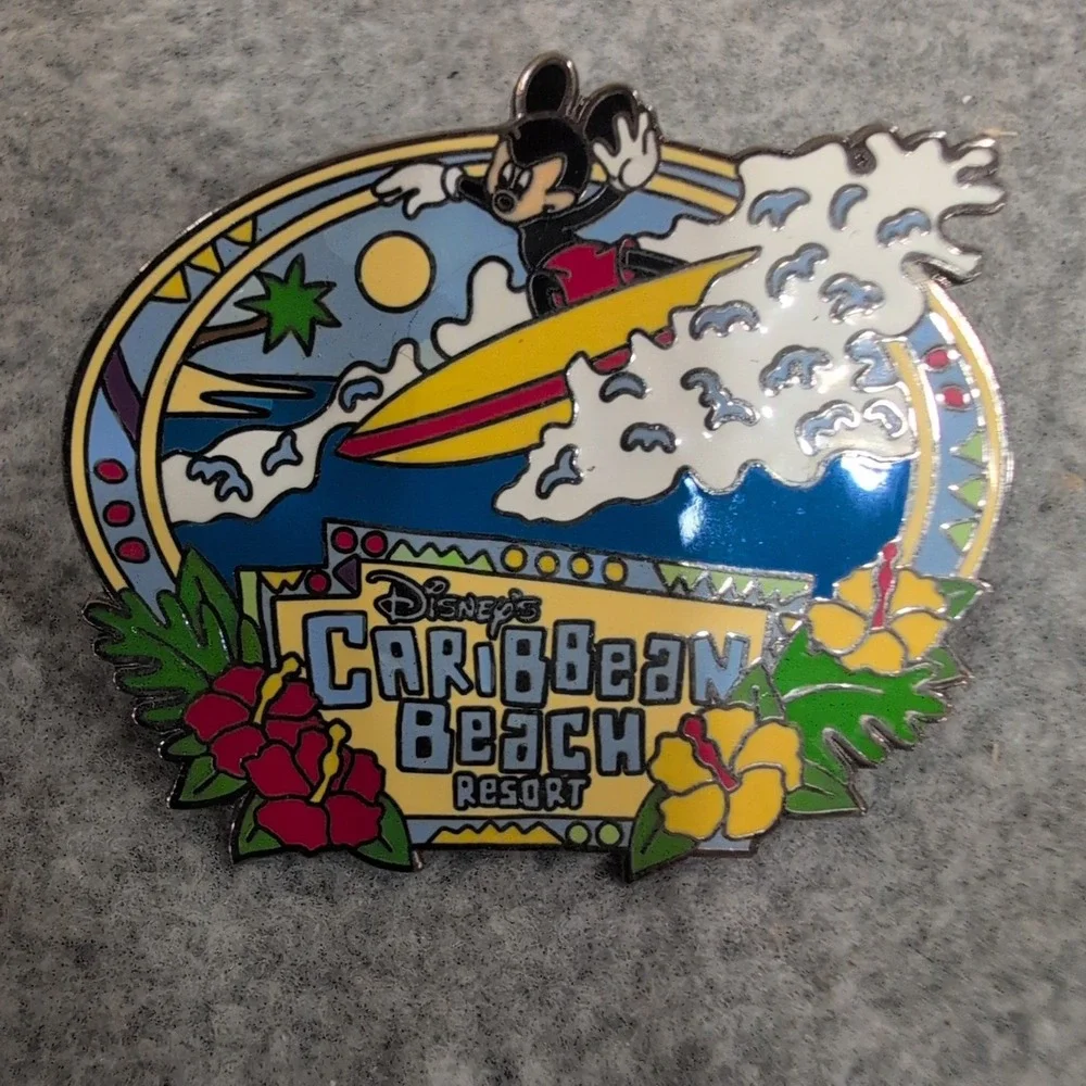 Disney | Jewelry | Disney Caribbean Beach Resort Mickey Mouse Surfing ...